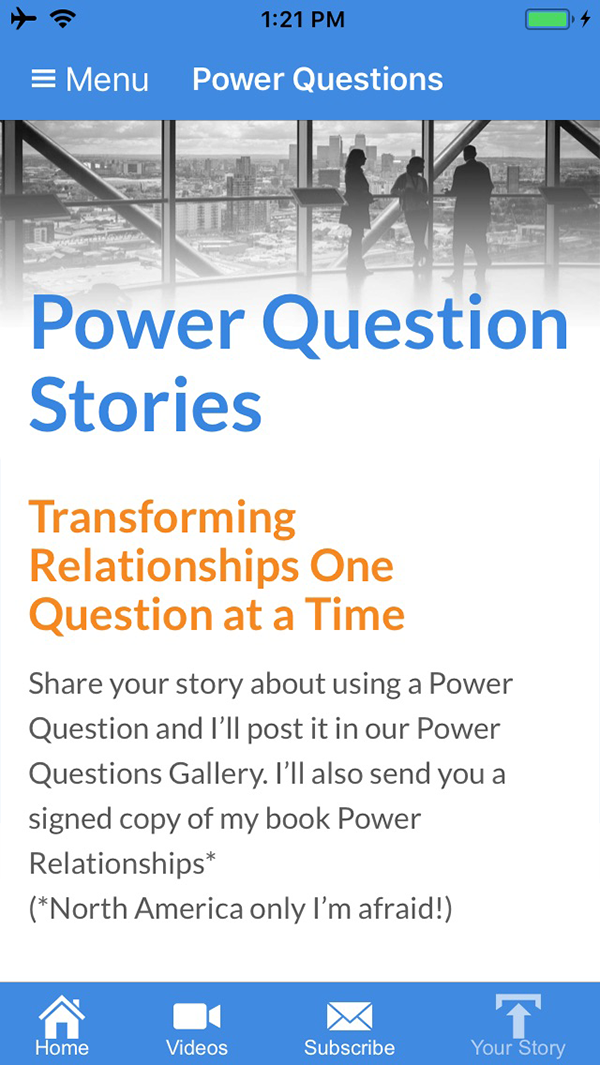 Power Questions App | Xynergy Portfolio